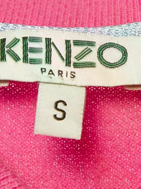Kenzo Embroidered Buttoned Midi Dress