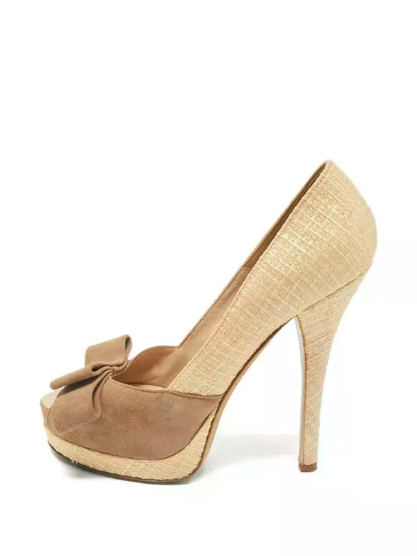 Fendi Peep-toe Bow Pumps