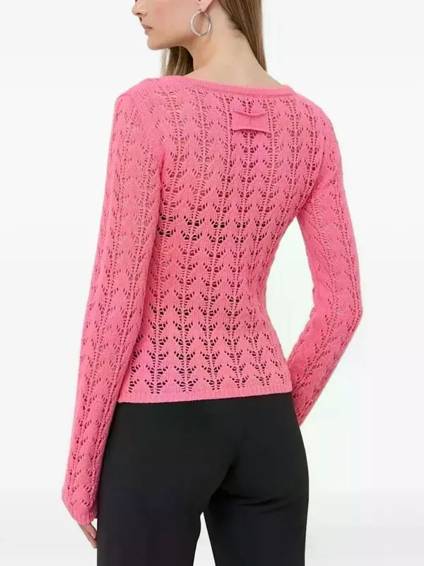 TWINSET V-neck Open-knit Sweater - Pink