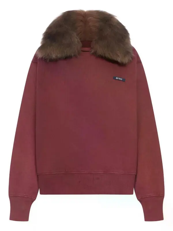 Prada Fur-collar Sweatshirt