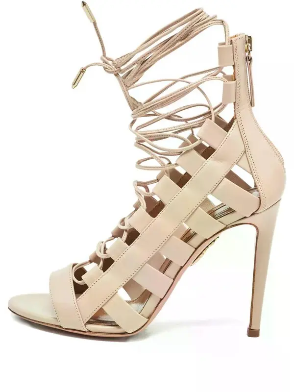 AQUAZZURA Lace-up Stiletto Heel Sandals