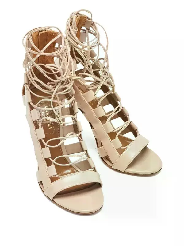 AQUAZZURA Lace-up Stiletto Heel Sandals