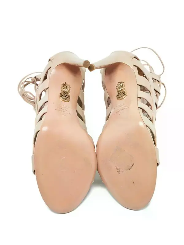AQUAZZURA Lace-up Stiletto Heel Sandals