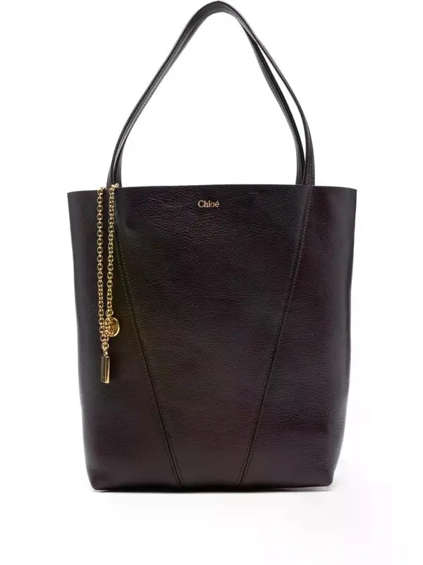 Chloé Charm-detail Tote Bag - Purple