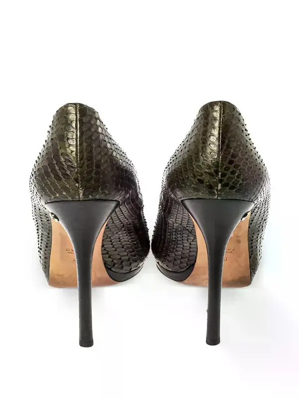 Gucci Platform Python-leather Pumps