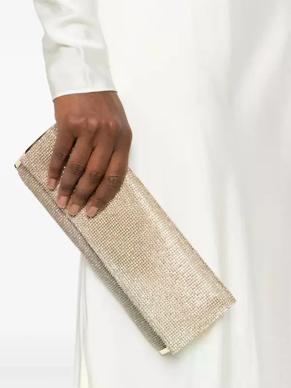 Benedetta Bruzziches Kate Embellished Chain Clutch - Neutrals