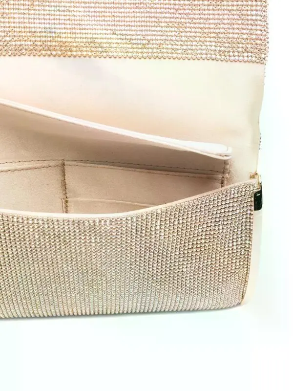 Benedetta Bruzziches Kate Embellished Chain Clutch - Neutrals