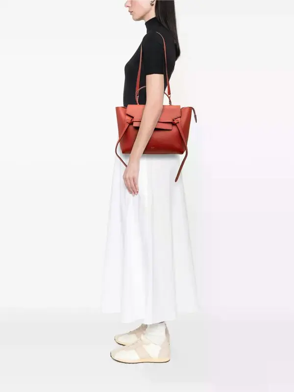Celine 2016 Mini Grained Calfskin Belt Bag - Red