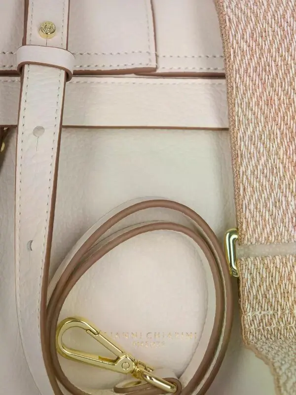 GIANNI CHIARINI Curved Panelled Shoulder Bag - Neutrals