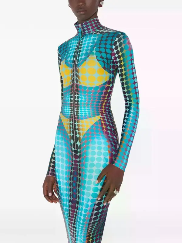 JEAN PAUL GAULTIER Dots-print Midi Dress