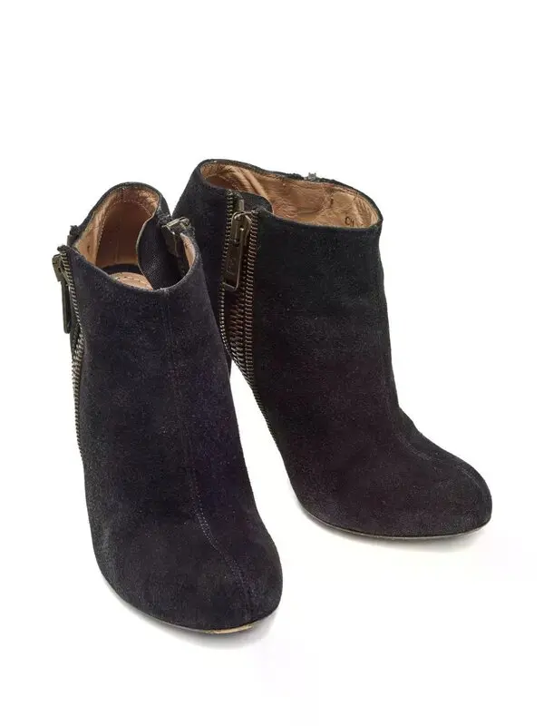 Saint Laurent Suede Zip-up Ankle Boots