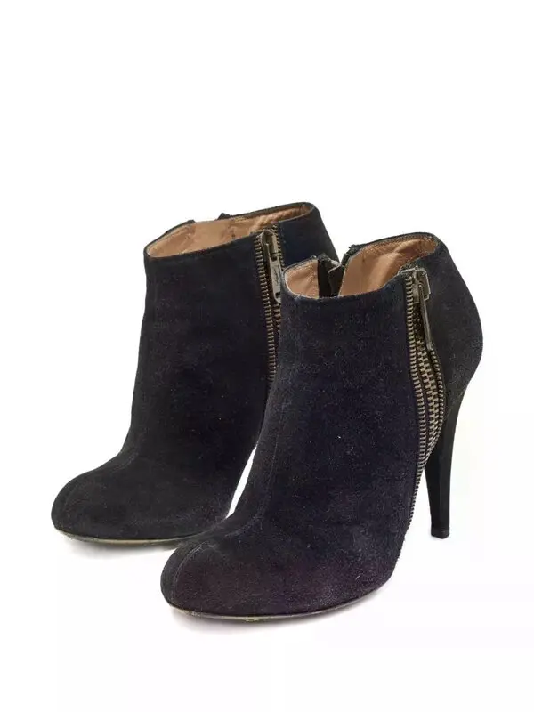 Saint Laurent Suede Zip-up Ankle Boots
