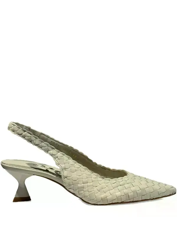 LA ROSE Carol Pointed Slingback Pumps - Neutrals