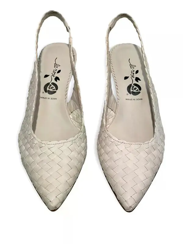 LA ROSE Carol Pointed Slingback Pumps - Neutrals