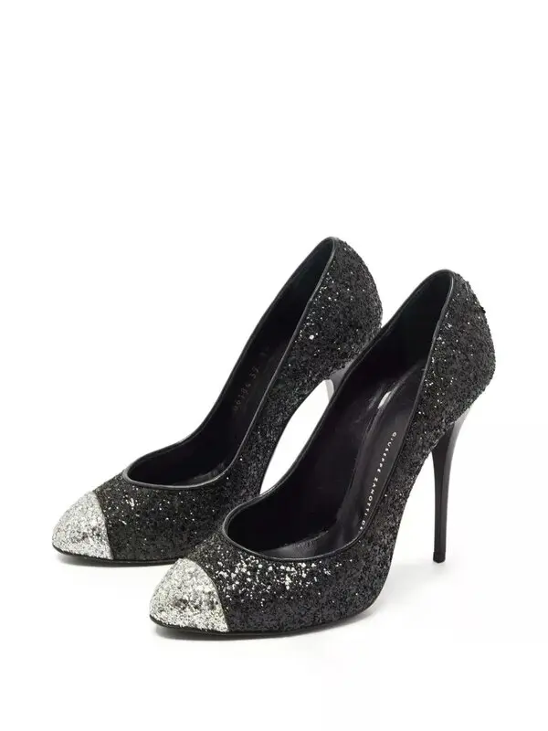 GIUSEPPE ZANOTTI 120mm Glitter Cap-toe Pumps