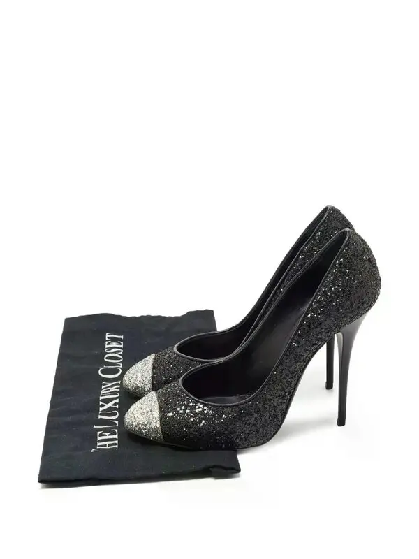 GIUSEPPE ZANOTTI 120mm Glitter Cap-toe Pumps