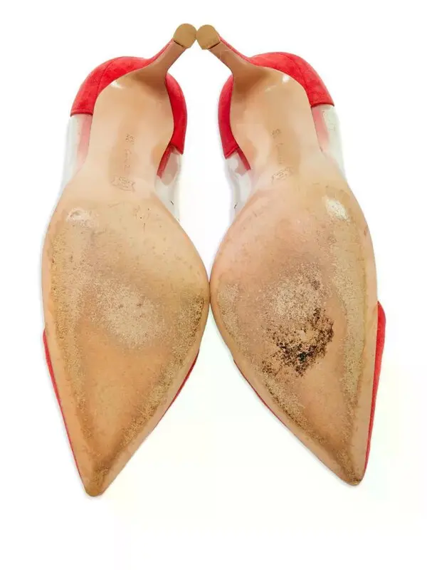 GIANVITO ROSSI Plexi Suede Pumps