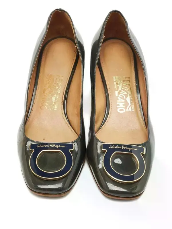 FERRAGAMO Patent Leather Gancio Pumps