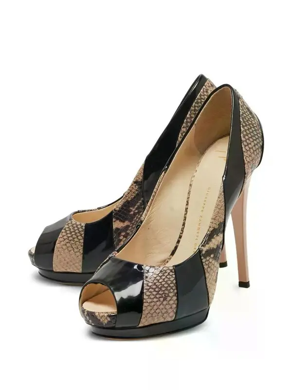 GIUSEPPE ZANOTTI 120mm Embossed Leather Pumps