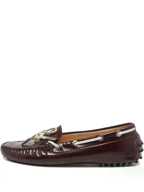 TOD'S Bow-detail Leather Loafers