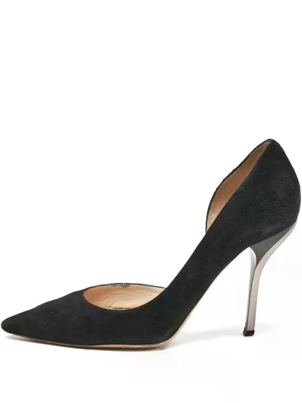 JIMMY CHOO Suede Pointed Toe High Heel Pumps