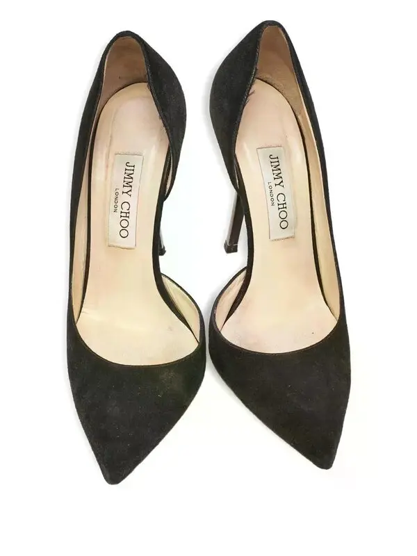 JIMMY CHOO Suede Pointed Toe High Heel Pumps
