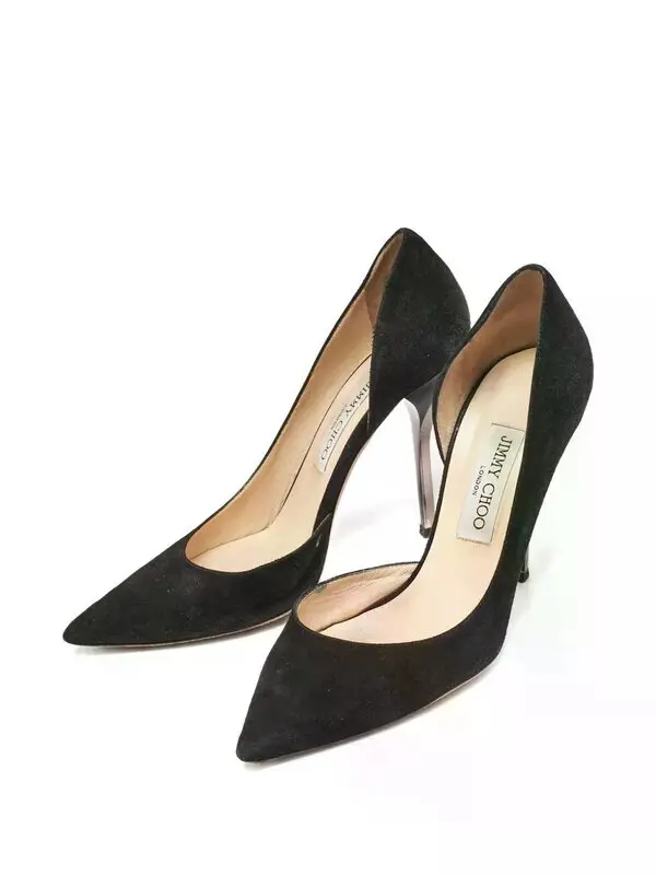 JIMMY CHOO Suede Pointed Toe High Heel Pumps