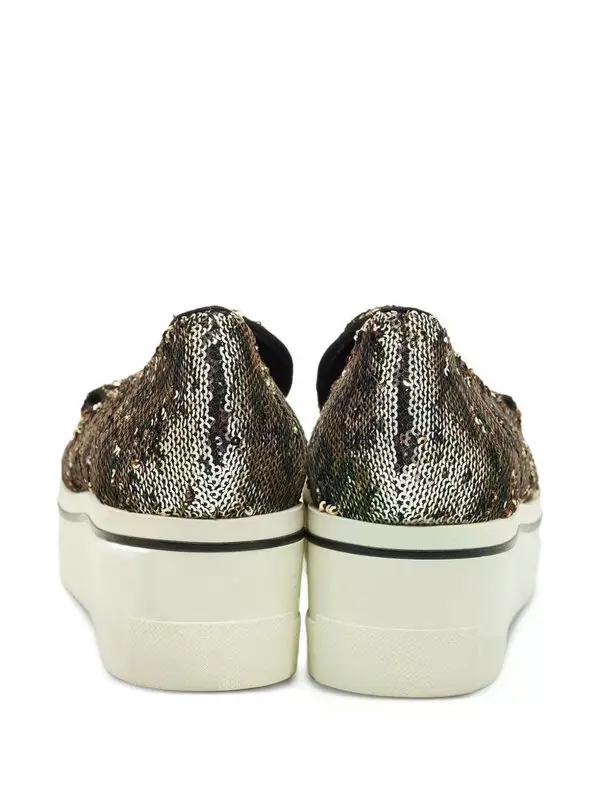 Stella McCartney Sequin Platform Sneakers - Silver