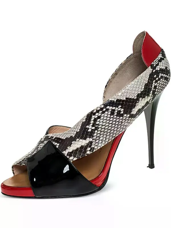 GIUSEPPE ZANOTTI 120mm Python Embossed Leather Sandals