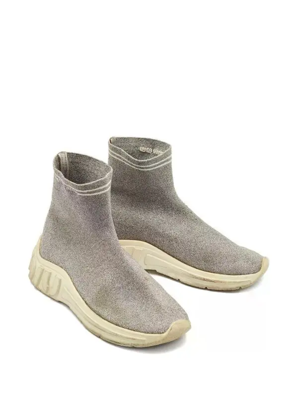 Miu Miu Lurex Fabric Sneakers