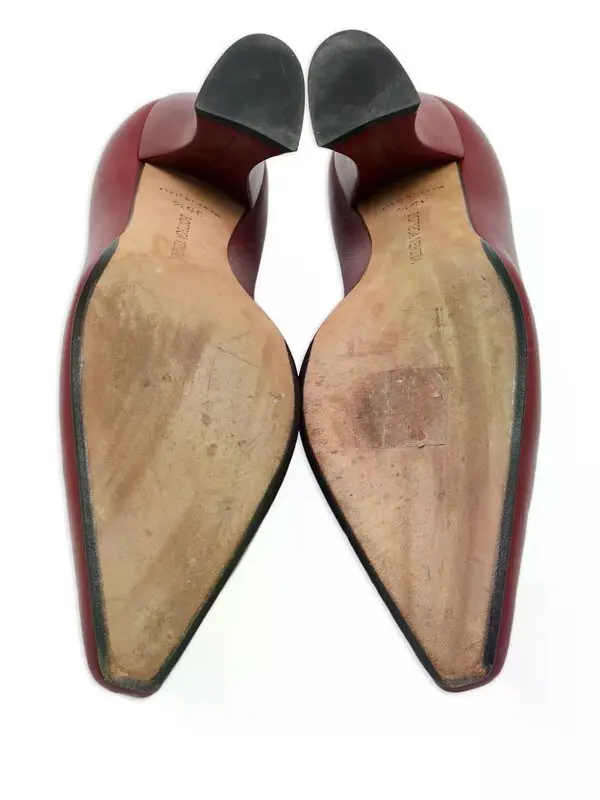 Bottega Veneta Squa-toe Leather Pumps
