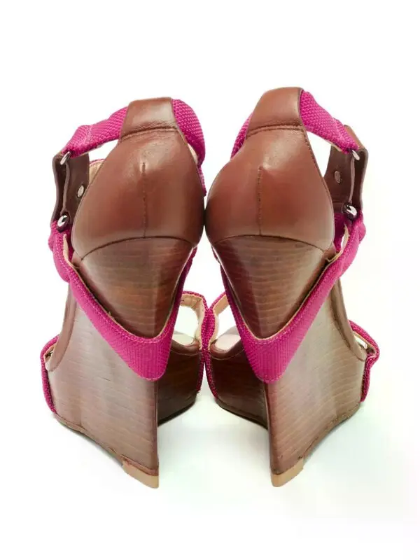 Celine 120mm T-strap Wedge Sandals