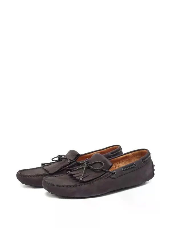 TOD'S Nubuck Leather Loafers With Tassels
