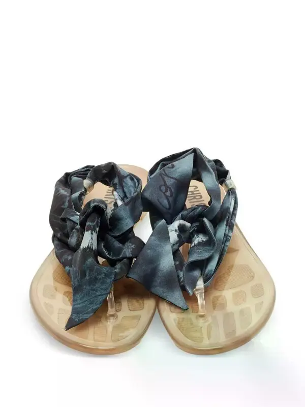Dior Kaleidoscope Pattern Thong Sandals