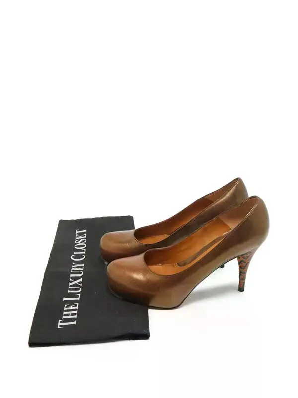 Fendi Ff-pattern Platform Heeled Pumps
