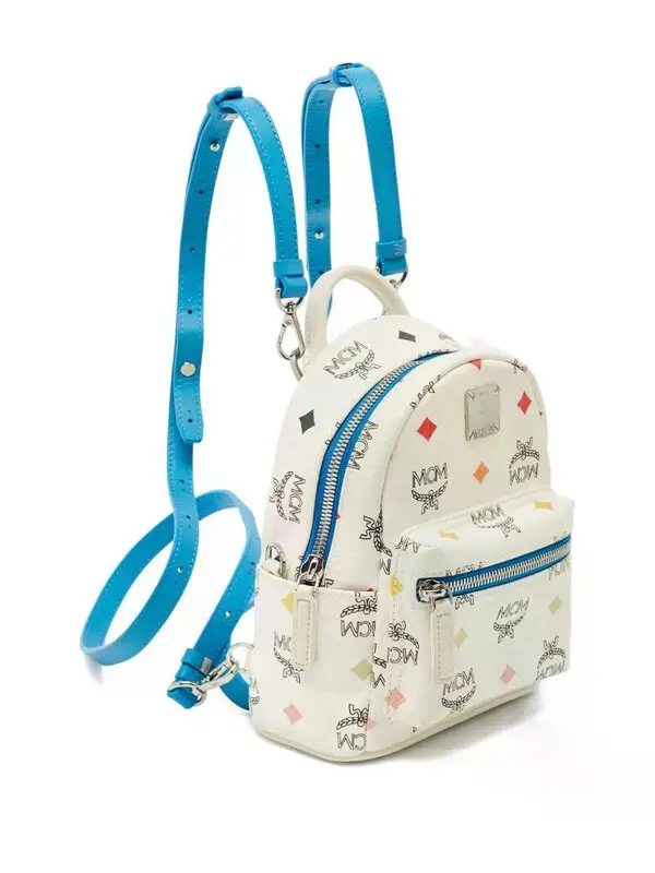 Mcm Mini Stark Coated Canvas Backpack