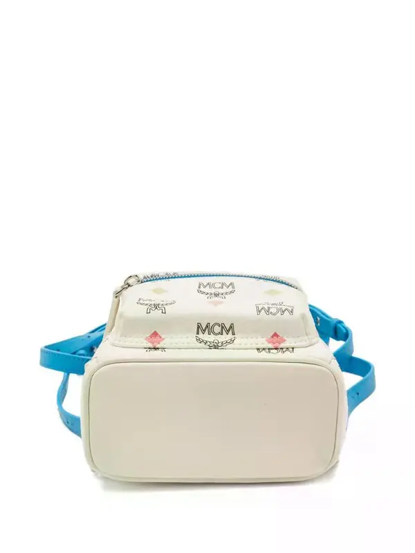 Mcm Mini Stark Coated Canvas Backpack