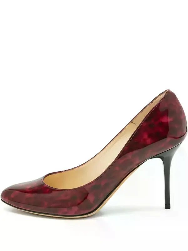 JIMMY CHOO Patent Leather Pointed Toe Stiletto Heel Pumps