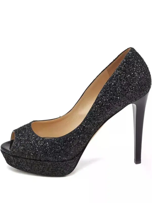 JIMMY CHOO Dahlia Glitter Platform Pumps