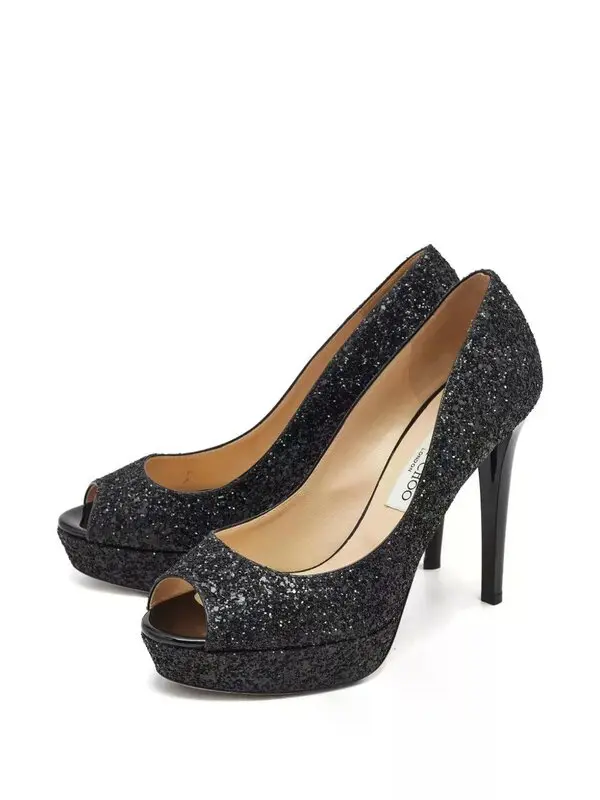 JIMMY CHOO Dahlia Glitter Platform Pumps