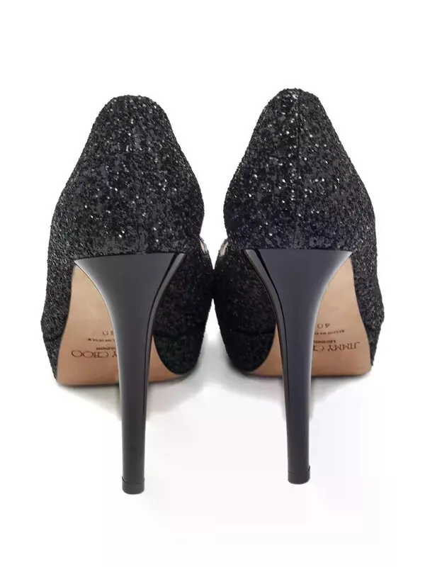JIMMY CHOO Dahlia Glitter Platform Pumps