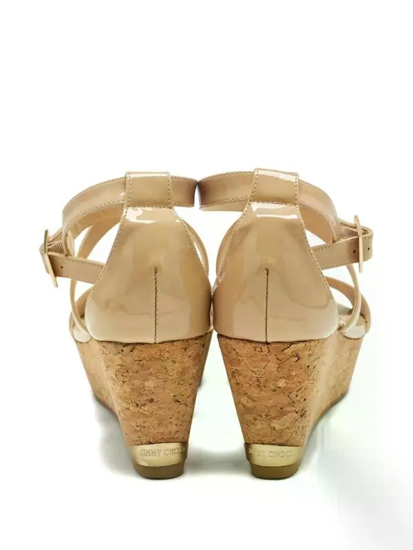 JIMMY CHOO Cross-strap Wedge Espadrilles