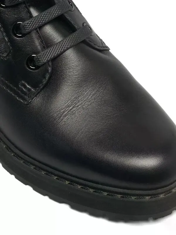 Fendi Karligraphy Jacquard Leather Combat Boots