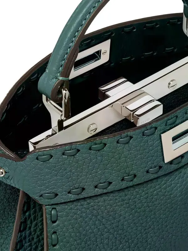 Fendi Mini Peekaboo Stitch Top Handle Tote Bag
