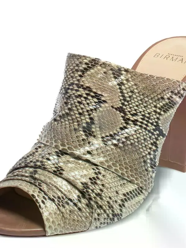 ALEXANDRE BIRMAN 90mm Python Leather Mules