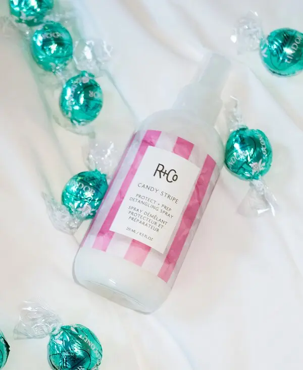 R+Co Candy Stripe Detangling Plus Prep Spray