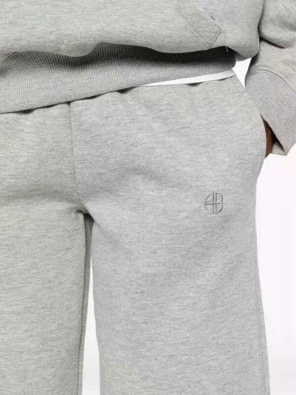 ANINE BING Kacey Logo-detail Track Pants - Grey