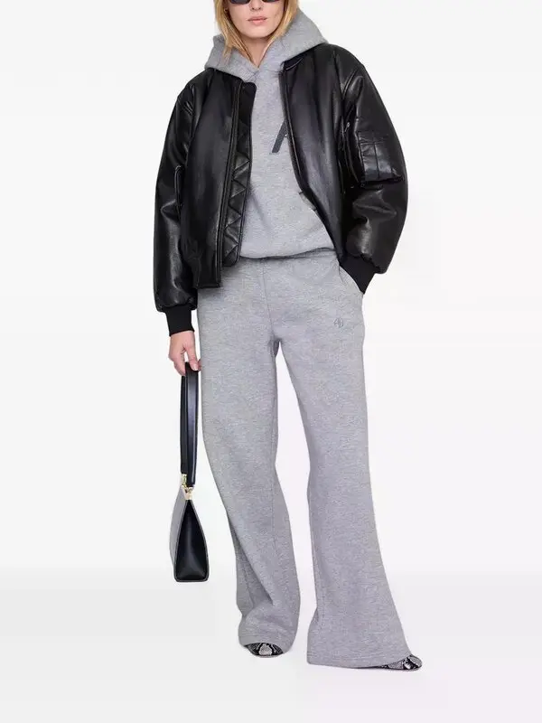 ANINE BING Kacey Logo-detail Track Pants - Grey
