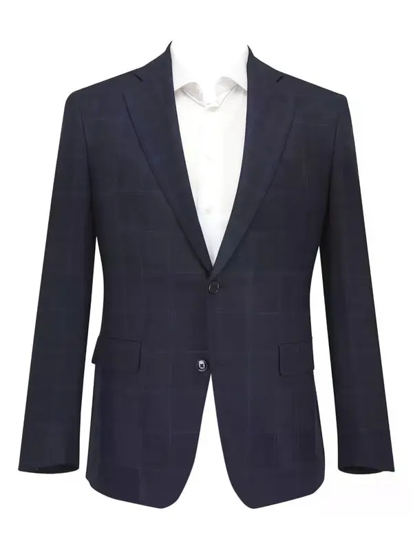 ATELIER MUNRO Check-pattern Blazer - Blue