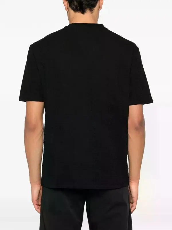 Emporio Armani Logo-pattern T-shirt - Black